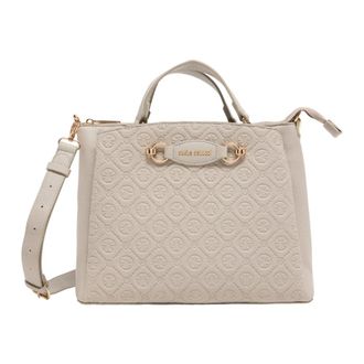 Carlo Colucci Femme, Sacs, Gris, Taille: ONE Size &Eacute;l&eacute;gant Sac &agrave; Main avec Logo en Relief