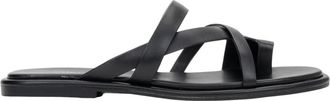 Estro & Luminara Femme, Chaussures, Noir, Taille: 40 EU Sandales Plates Coulissantes avec Bride dOrteil