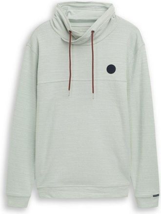 Tom Tailor Langarmshirt T-Shirt Snood Langarmshirt mit Logo-Badge