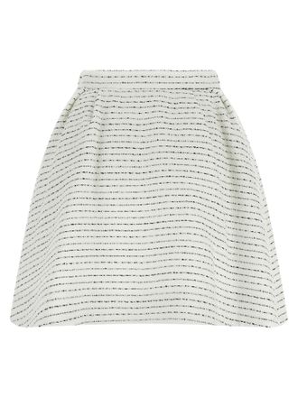 Alessandra Rich Womens White Polyamide Long Skirt