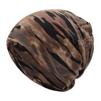 ZLYC Chemo Headwear Damen Slouchy Beanie Kopftuch M&uuml;tze Turban Covers Skull Cap, Camo Brown, Einheitsgr&ouml;&szlig;e