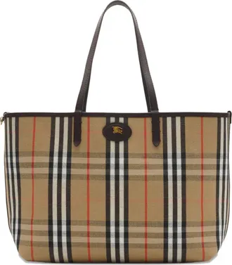 Burberry cabas Bloomsbury m&eacute;dium &agrave; carreaux - Marron