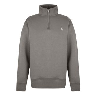 Jack Wills Barchester Sweatshirt f&uuml;r Herren, mit kurzem Rei&szlig;verschluss (Schiefer)