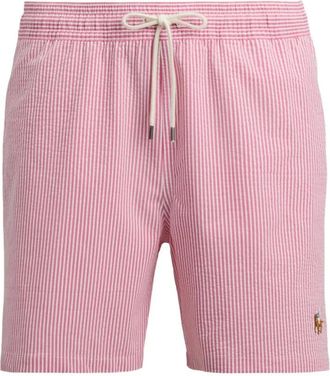Polo Ralph Lauren Homme, Maillots de bain, Rose, Taille: L Traveller Swimming Seersucker Trunks