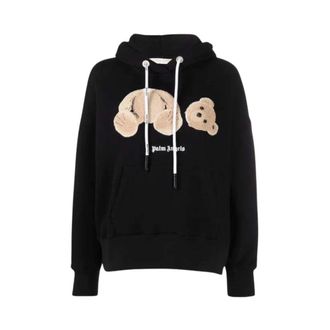 Palm Angels Femme, Sweatshirts et sweats &agrave; capuche, Noir, Taille: 42 FR Bear Hoody