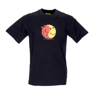 Market Smiley Good and Evil Tee - - Tops - Herren - Schwarzk - M