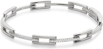 Monica Vinader Signature Link Armband mit Diamanten - Silber