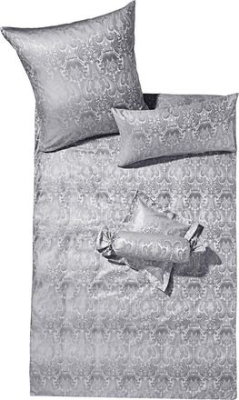 Curt Bauer Florenz 2680 Mako-Brokat-Damast Bettw&auml;sche 155x220 + 80x80 1022-perlgrau