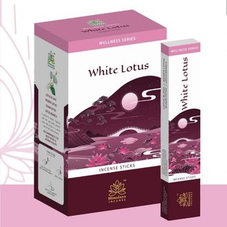 Kajal Perfumes Paris Himalaya White Lotus Räucherstäbchen 12 x 15g - Premium Agarbatti Duftstäbchen für Zuhause, Pooja & Gebet | Beruhigend, spirituell, Meditation Yoga Ar