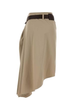 Loewe Beige Exterior: Cotton Silk Gonne Skirt