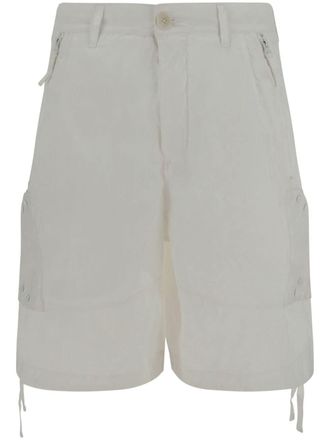 Ten c Badeshorts mit Logo-Applikation - Wei&szlig;