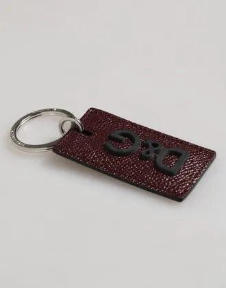 Dolce & Gabbana Logo-Embossed Calf Leather Key Case - Brown