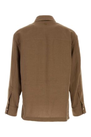 Fendi Linen Overshirt Jacket - Beige
