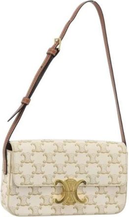 Celine Sac bandouli&egrave;re vintage Pre-owned - Femme - Pre-owned - Beige - Taille: ONE Size