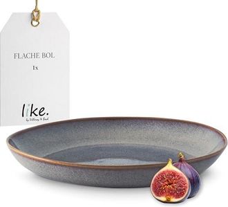 Villeroy & Boch like. by Villeroy and Boch - Coupe plate Lave beige, 28 x 27 x 4,3 cm, jolie coupe en gr&egrave;s pour des accompagnements et des plats plus copieux, r&eacute;sista