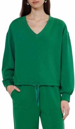 Scotch & Soda V-Neck Modal Sweatshirt Maillot de surv&ecirc;tement, Bright Green, XS Femme