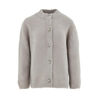 Gran Sasso Cardigan mit Stehkragen - - Knitwear - Damen - Grau - M