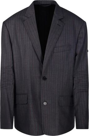 Balenciaga veste à fines rayures - Gris