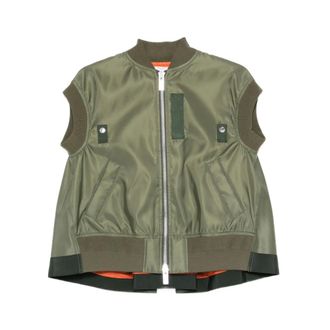 sacai Femme, Vestes, Vert, Taille: 38 FR Vestes