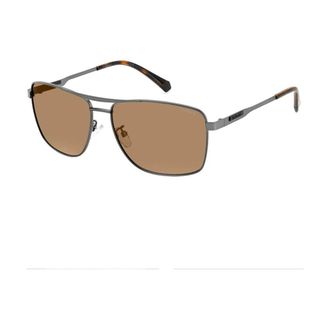 Polaroid Homme, Accessoires, Gris, Taille: ONE Size Lunettes de soleil en acier inoxydable au design &eacute;pur&eacute;