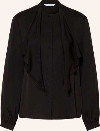 Max Mara Schluppenbluse Leccio Aus Seide schwarz