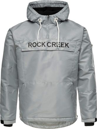 Rock Creek Herren Windbreaker Jacke &Uuml;bergangsjacke Anorak Schlupfjacke Kapuze Regenjacke Winterjacke Herrenjacke Jacket H-167 Grau 4XL