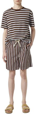 Scotch & Soda Herren Fave Bermuda Shorts, Cold Brew Stripe, M