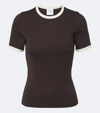 Courr&egrave;ges Courr&egrave;ges T-shirt en coton &agrave; logo