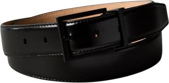 Calvin Klein Ceinture Homme Square Buckle Smooth 3,2 cm Boucle Carr&eacute;e, Noir (Black/Matte Black), 95 cm