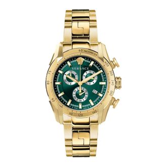Versace Homme, Accessoires, Jaune, Taille: ONE Size V-Ray Movt Vertime 44M Vert Or Montre