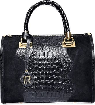 Isabella Rhea Schwarz Rindsledertasche