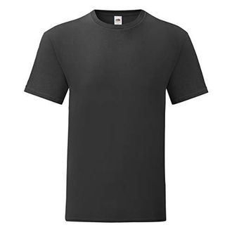 Fruit Of The Loom Iconic T-shirt taille S à 5XL, Noir, M