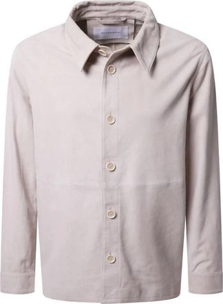 Baldessarini Homme, Chemises, Beige, Taille: M Shay Leder Overshirt