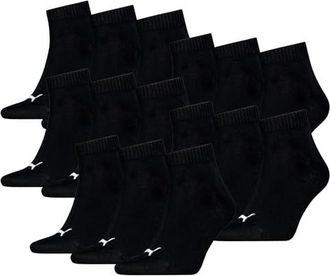 Puma Puma Lot de 15 paires de chaussettes courtes unisexes en coton mélangé pour homme et femme, Noir (200), 43-46