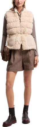 Moncler Down-Filled Wool-Cashmere Gilet - Beige