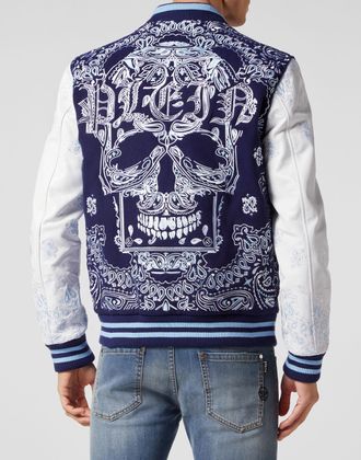 Philipp Plein Lederblouson Paisley