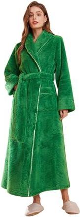 Generic Robe de chambre en polaire douce et pelucheuse pour femme - Robes de chambre pour femmes UK grande taille - Robe en polaire flanelle robe du matin dhi
