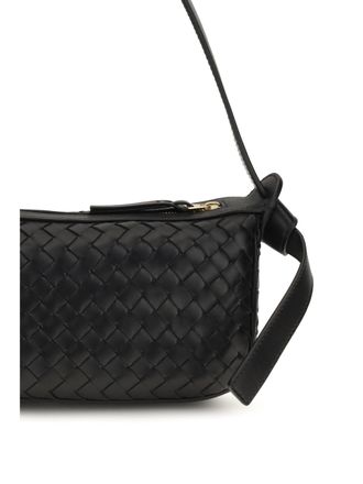 Bottega Veneta Intrecciato Shoulder Bag - Black