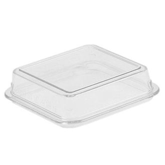 Holst Porzellan GVQ 025 MKH Kunststoff Klarsichtdeckel hoch f&uuml;r Systemschale, transparent, 11 x 11 x 3 cm, 6 St&uuml;ck