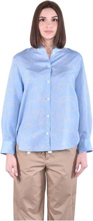 Woolrich Femme, Blouses et Chemises, Bleu, Taille: 36 FR Morbida Camicia