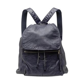 Balenciaga Sac &agrave; dos &agrave; cordon en cuir Pre-owned - Femme - Pre-owned - Bleu - Taille: ONE Size