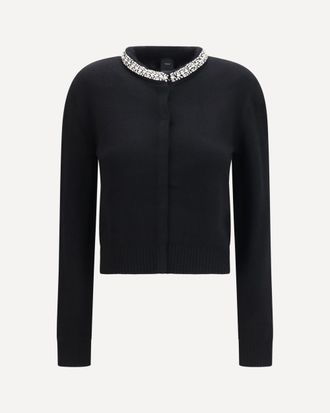 Pinko Colonia Cardigan with jewel collar Female XS