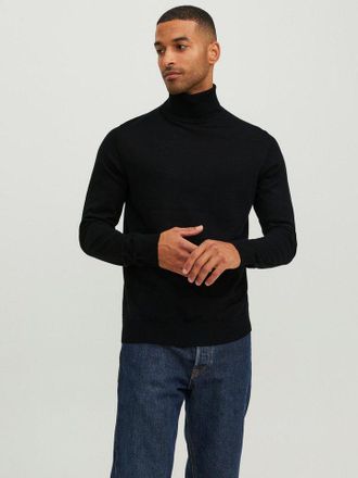Jack & Jones Rollkragenpullover JPRBLAMERINO KNIT ROLL NECK Wolle, regular fit