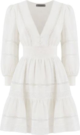 Ermanno Scervino Femme, Robes, Blanc, Taille: 38 FR Abito Corto