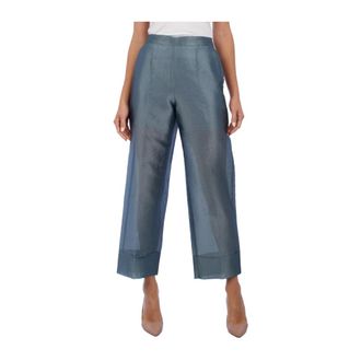 Emporio Armani Elegante Palazzo-Hose - - Trousers - Damen - Grau - M