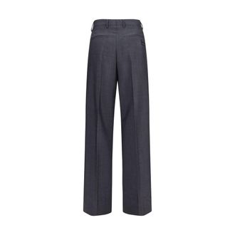 Miu Miu Wool Mohair Blend Trousers - Gray