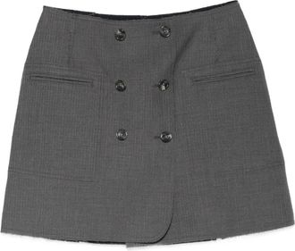 Iceberg minijupe réversible à fines rayures - Gris