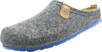 Rohde Herren Pantoffel Wollfilz Hausschuh Wechselfußbett Napoli-H 6900, Größe:46 EU, Farbe:Grau