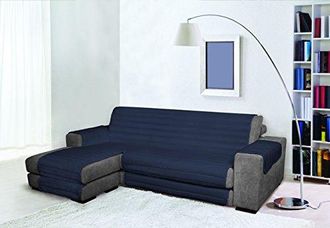 Italian Bed Linen Trendy Doubleface Couchüberzüge, Dunkel Blau, 190cm
