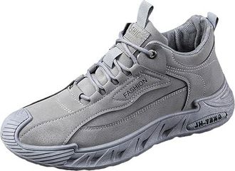 Jamron Homme Daim Synthétique Semelle Souple Baskets Fitness Chaussures de Course Gris SN0706295 EU41.5